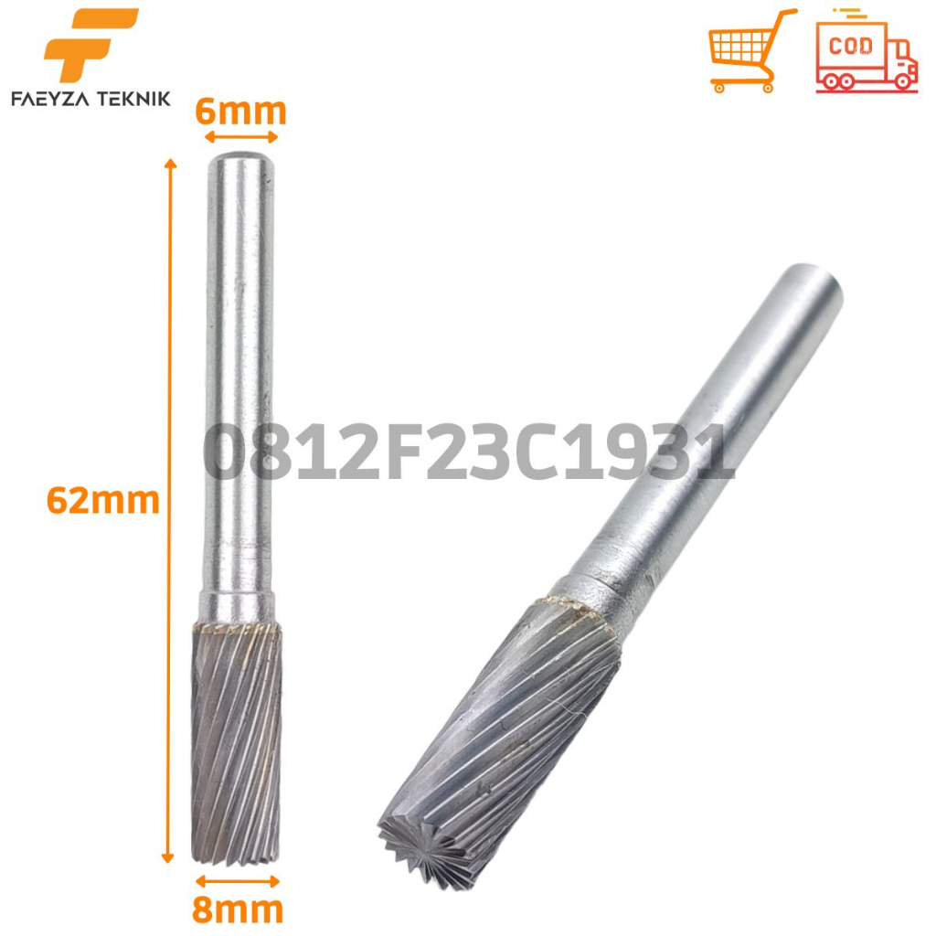 Jual Mata Bor Tuner 6mm x 8mm 1 Arah Cuner Porting Carbide | Shopee ...