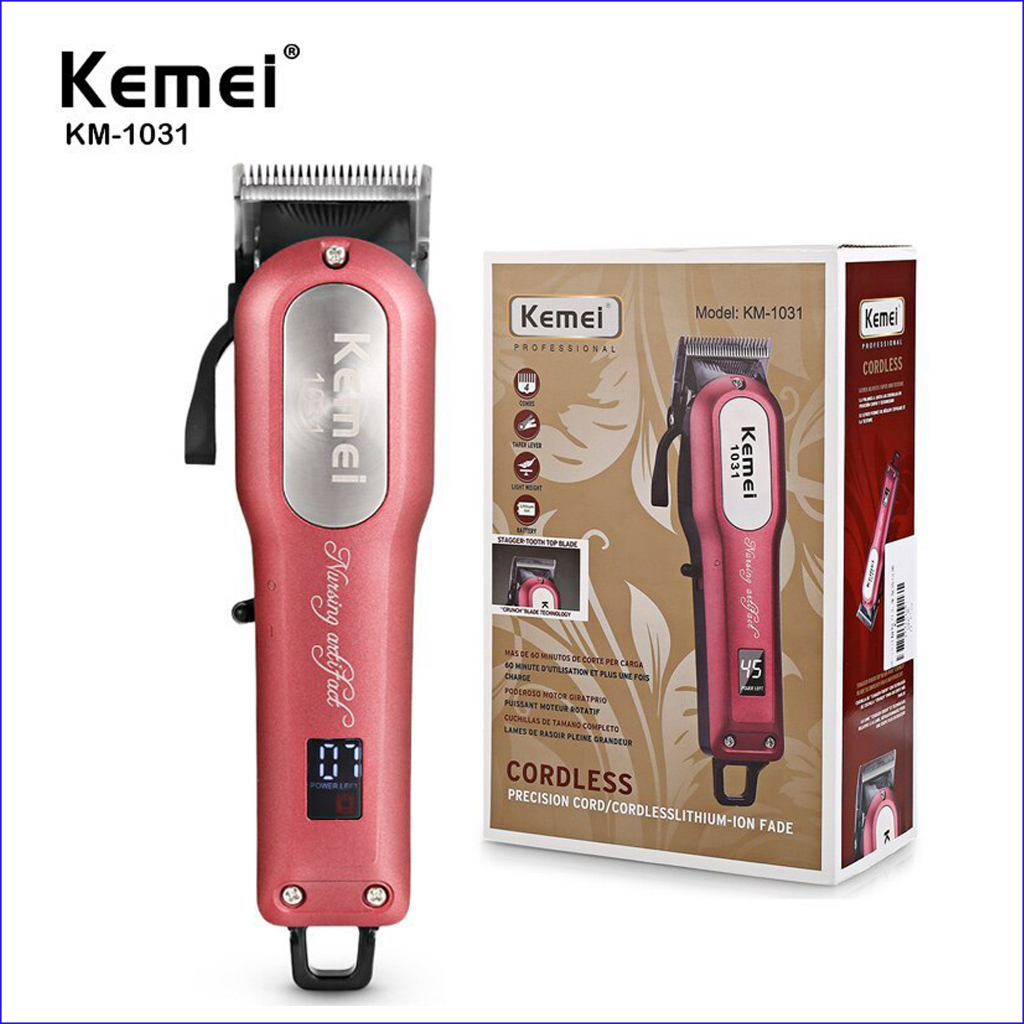 Jual KEMEI KM-1031 ALAT CUKUR RAMBUT MESIN CUKUR CAS HAIR CLIPPER CHARGER | Shopee Indonesia