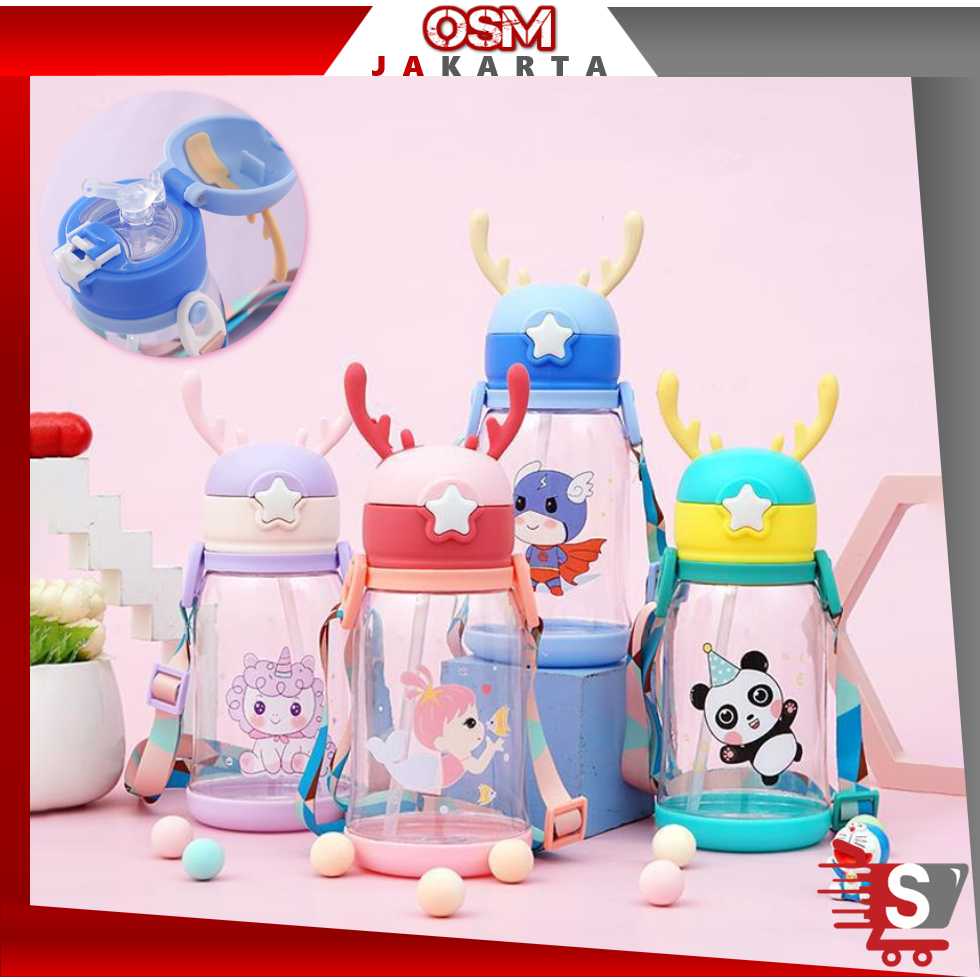 Jual OSM JKT Bo5928 Botol Minum Anak Model Tanduk Rusa Lucu Free Tali ...