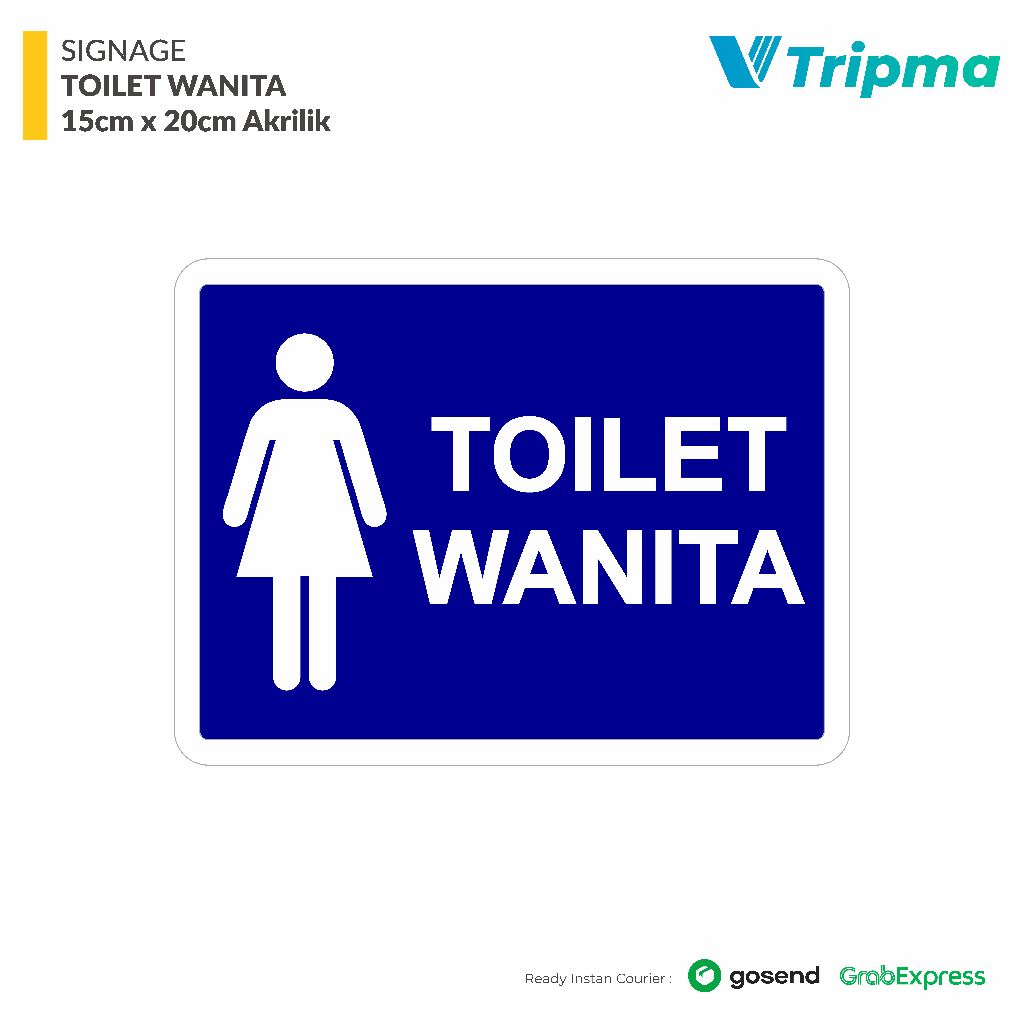 Jual Rambu/ Sign Toilet Wanita 15cm x 20cm - Akrilik + Sticker ...