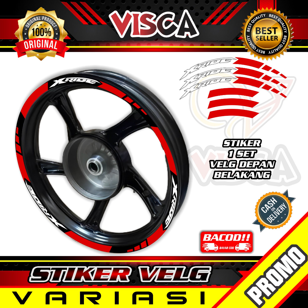 Jual Stiker Velg List Velg Motor Stiker Velg Sticker Velg X Ride Simple ...