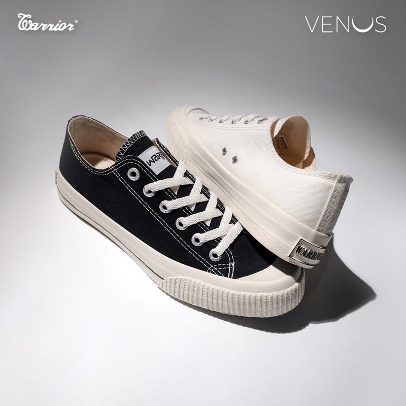 Jual Warrior Venus Low Black White / Allwhite Original | Shopee Indonesia