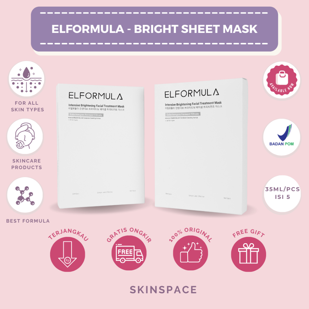 Jual ELFORMULA Sheet Mask Brightening / ELFORMULA Intensive Brightening ...