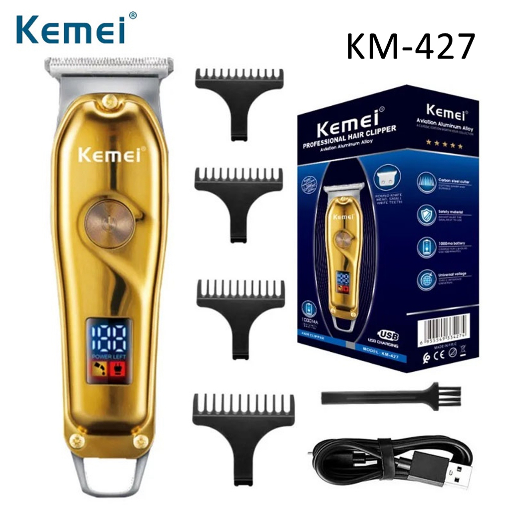 Jual KEMEI KM 427 Alat Mesin Cukur Potong Rambut Hair Clipper KM-427 - Cukuran Kumis Bewok ...