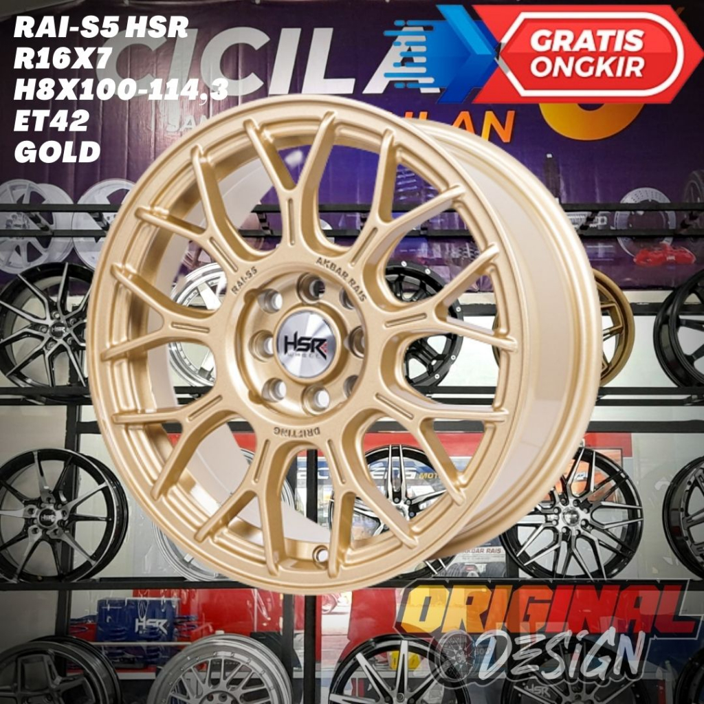 Jual Velg Mobil Agya , Sigra , Calya , Ayla , HSR RAI S5 Ring 16 R16 MURAH | Shopee Indonesia