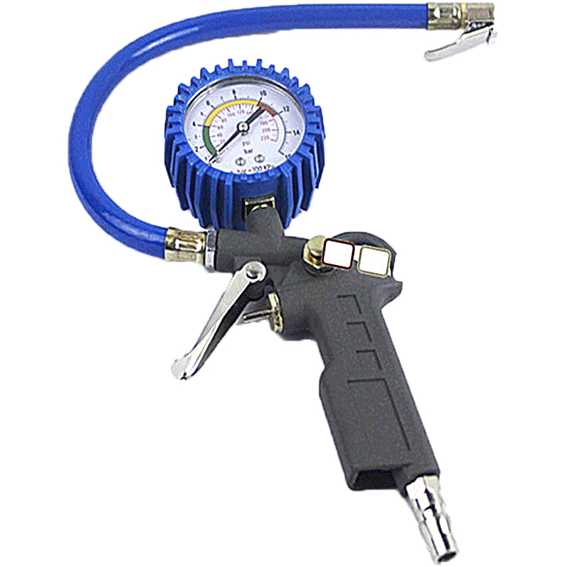 Jual Tire Inflator Air Pressure Gun Isi Ukur Tekanan Angin 3 in 1 Tire ...