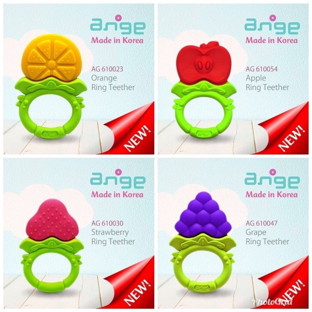 Jual Ange Ring Teether Orange, Apple, Strawberry, with case | Shopee ...