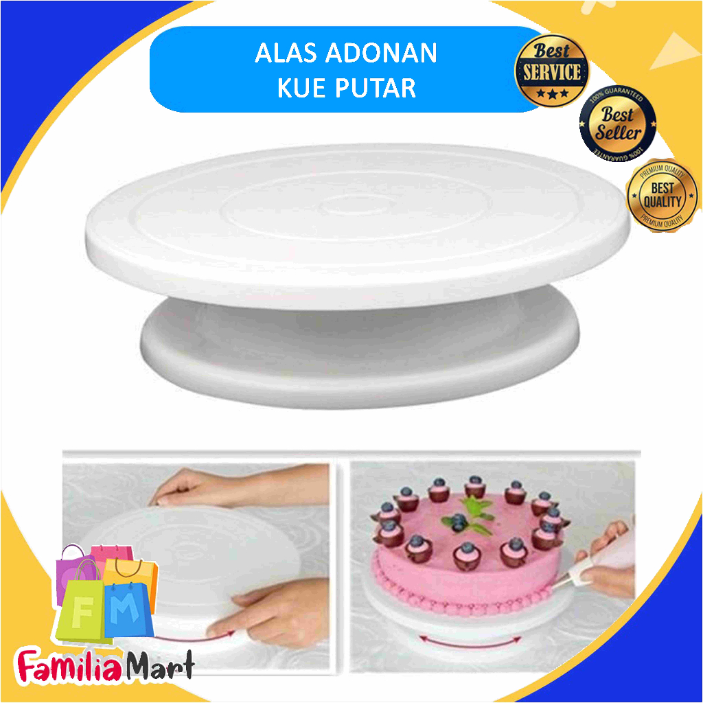 Jual MEJA PUTAR DEKOR KUE TART ROTATING CAKE TURNTABLE PIRING PUTAR ...
