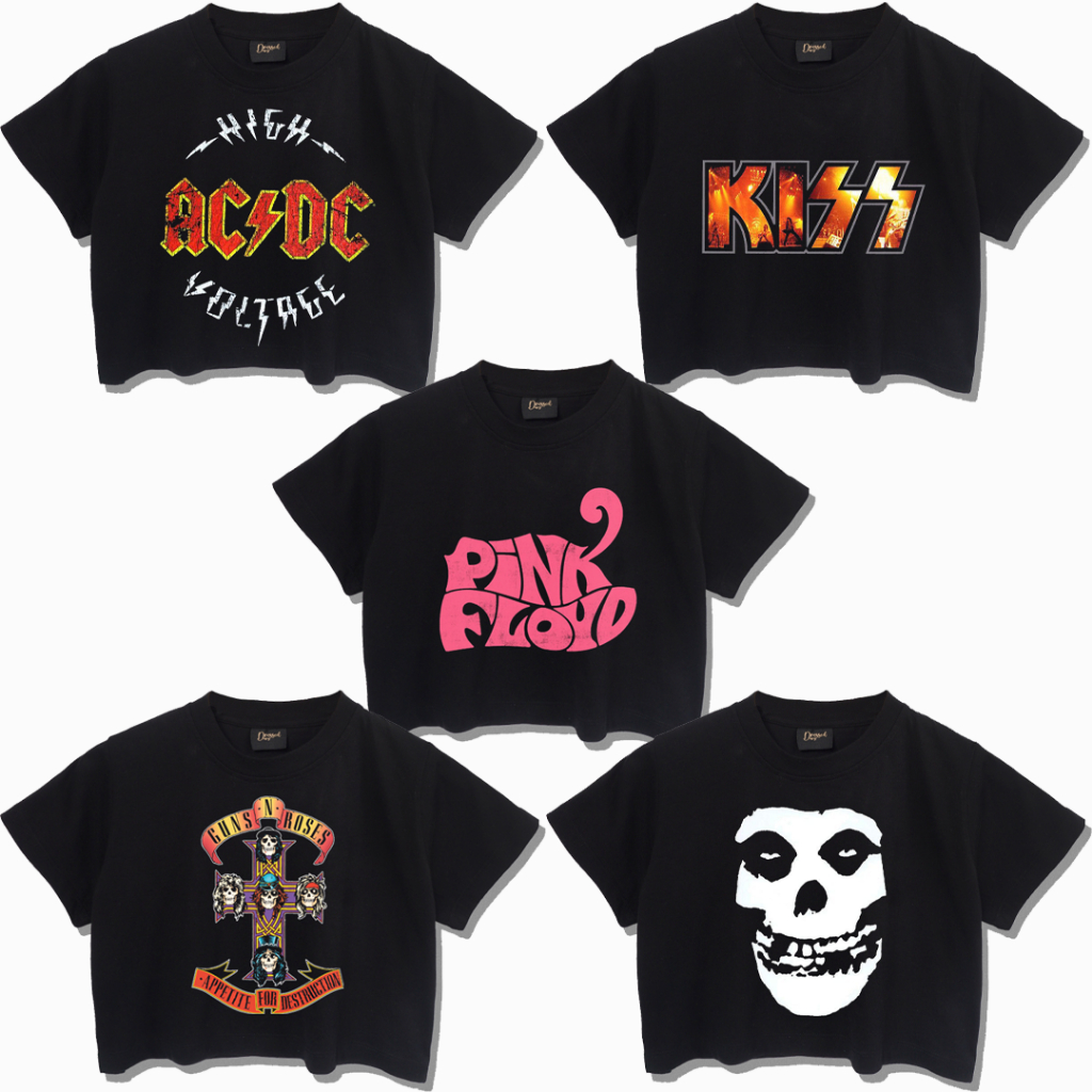 Jual DressedDiary Croptee Band Premium | Croptop | Kaos Band | Kaos ...