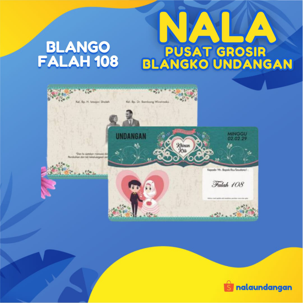 Jual Pusat Grosir | Blangko Undangan Falah 108 | Nala Undangan | Shopee ...