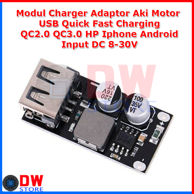 Jual Modul Charger Adaptor USB Quick Fast Charging QC2.0 QC3.0 24W ...