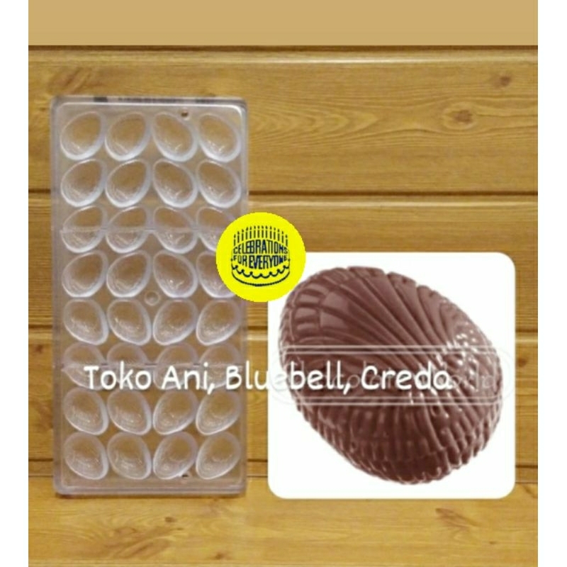 Jual Chocolate World - Chocolate Mold Polycarbonate : 3D Egg With Shell ...