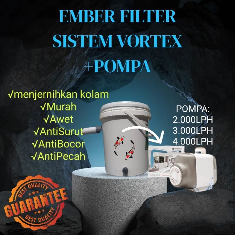 Jual Ember Filter Kolam IKAN KOI Chamber bio sistem VORTEX OUTDOOR ...