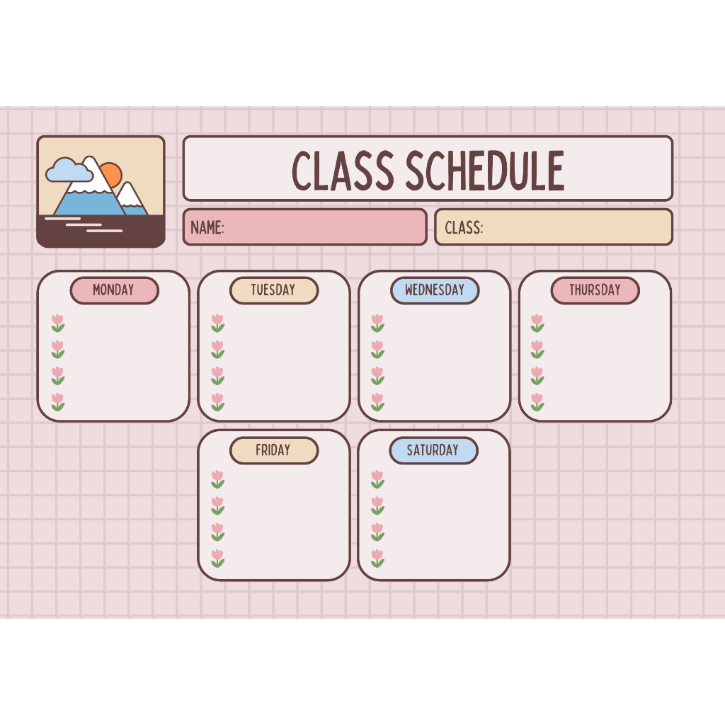 Jual class schedule poster plus laminating | Shopee Indonesia