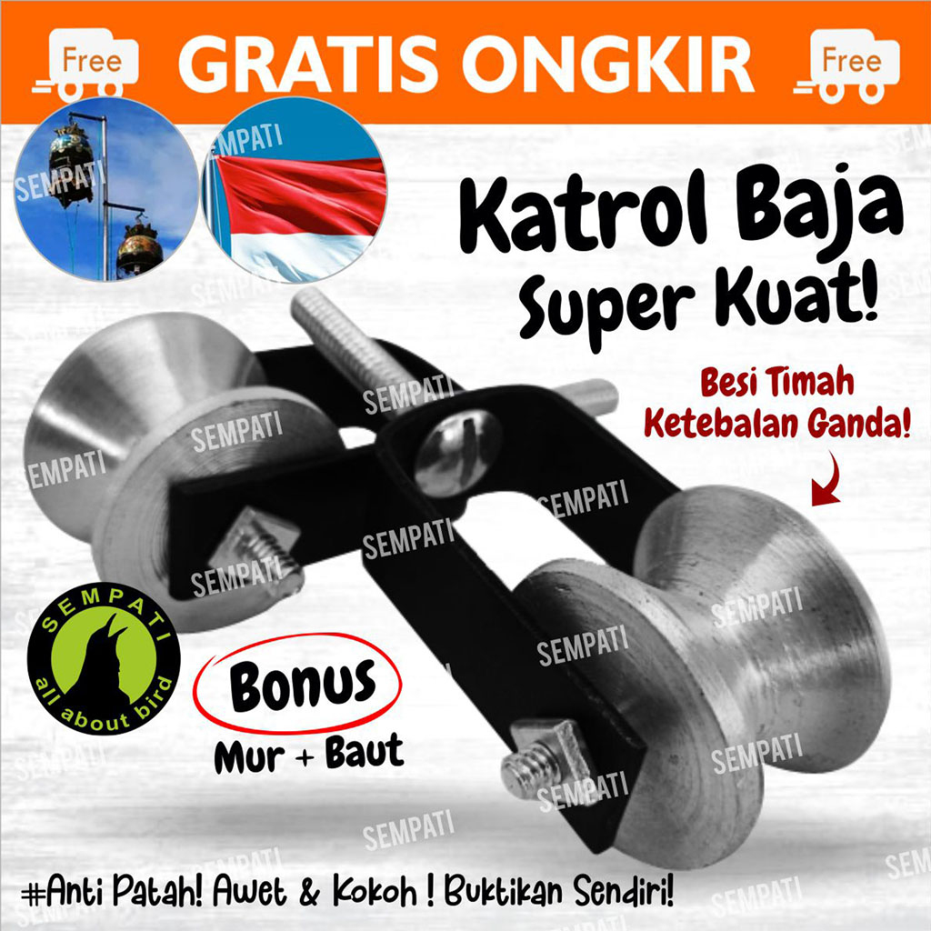 Jual Roda Katrol Alumunium Kerekan Gantangan Sangkar Kandang Burung ...