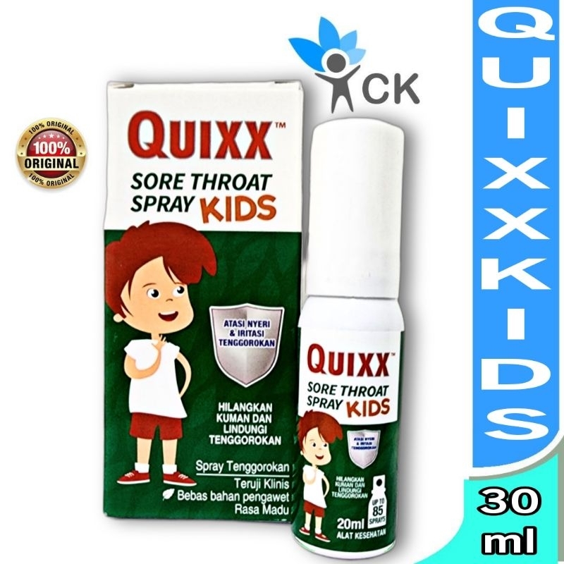 Jual QUIXX SORE THROAT SPRAY 30 ML/ KIDS SPRAY BOTOL 20 ML - obat sakit ...