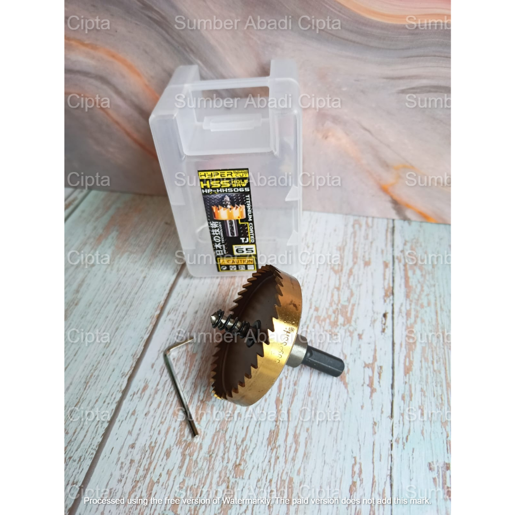 Jual HYPER 65 MM Hole Saw Besi HSS Mata Bor Pembolong Besi 65mm ...