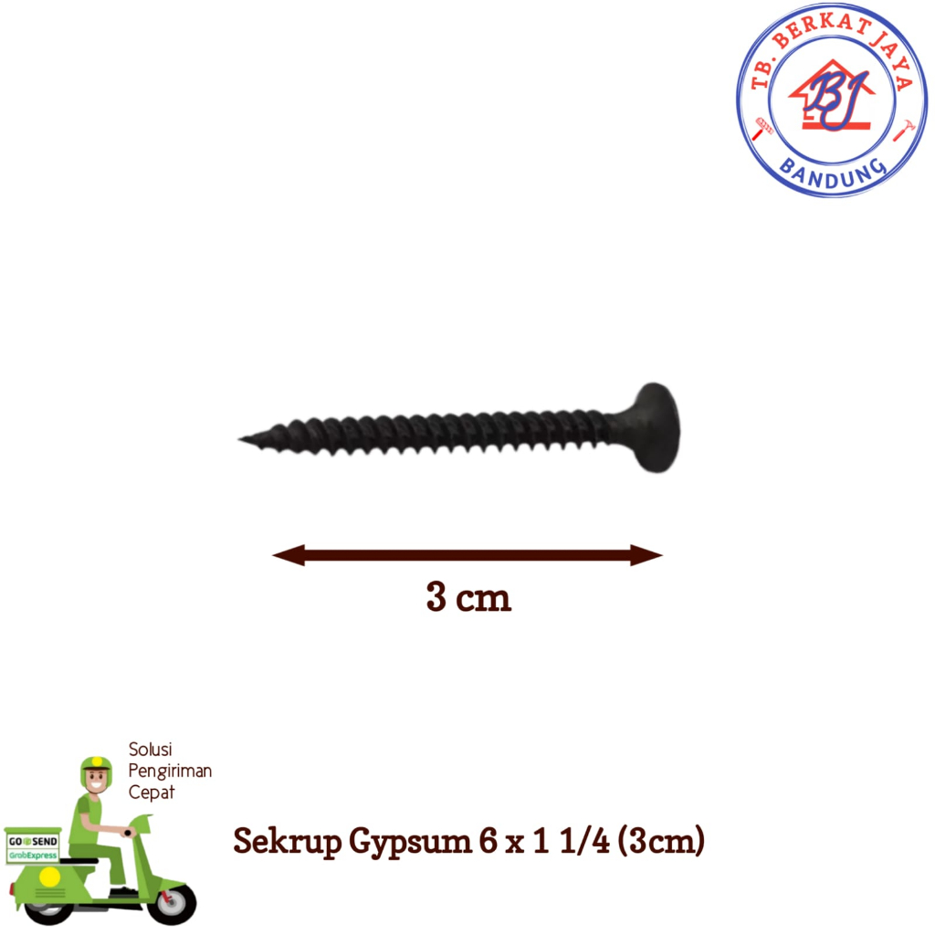 Jual Skrup Gypsum Sekrup Gypsum Skrup Drywall 3 CM 1 1/4 INCH @1 BUAH ...