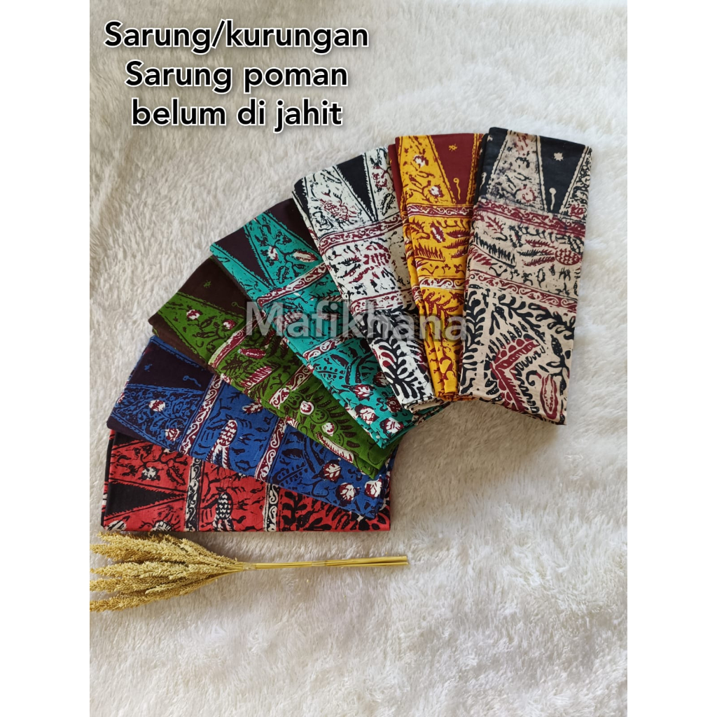 Jual SARUNG BATIK POMAN SARUNG CIREBONAN BELUM DI JAHIT | Shopee Indonesia