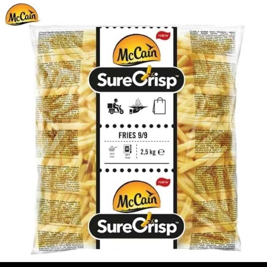 Jual Mc Cain Surecrips Fries 9/9 Kemasan Asli 2.5 Kg | Shopee Indonesia