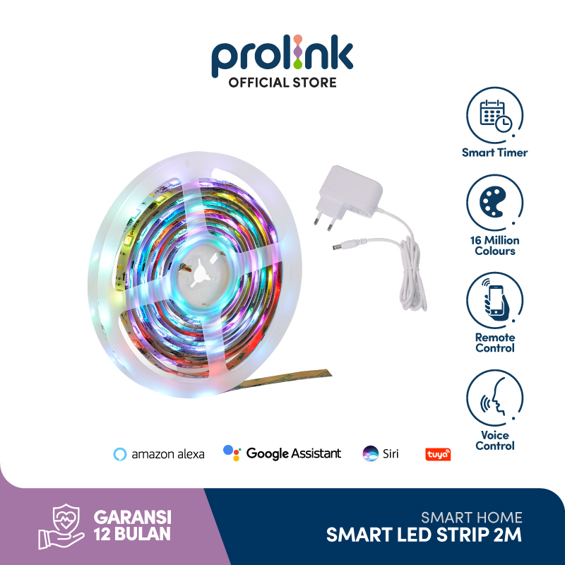Jual Prolink Smart LED Light Strip RGBIC 2M + Adaptor | Lampu IoT WiFi ...