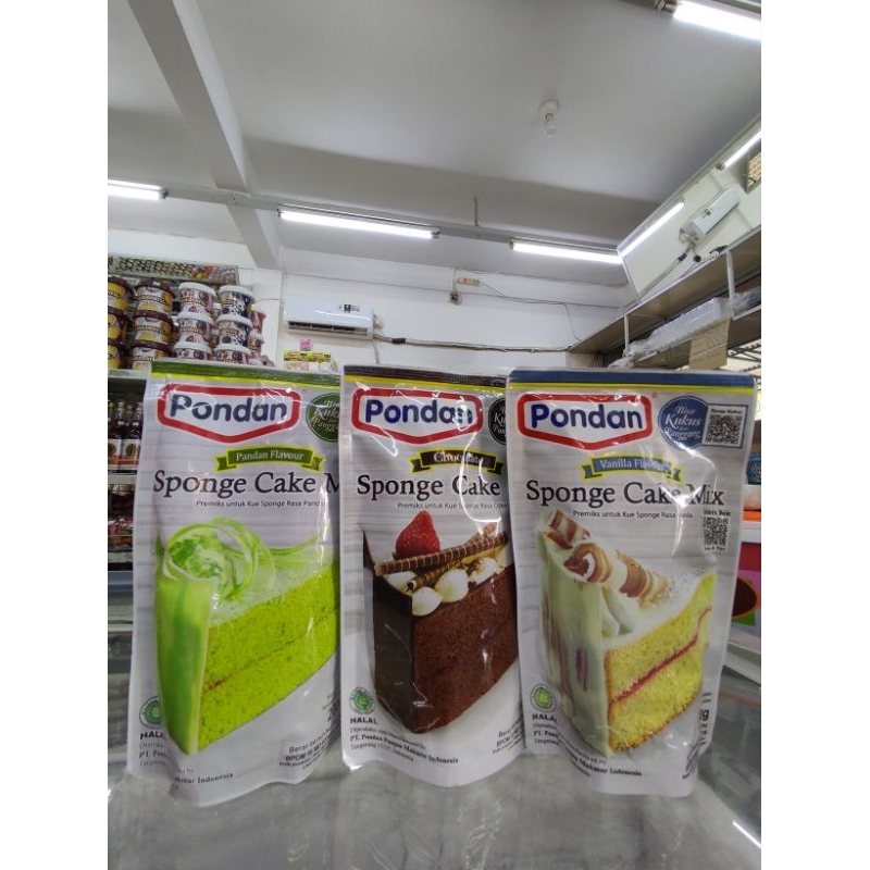 Jual PONDAN SPONGE CAKE MIX 200G VANILLA/PANDAN/COKLAT | Shopee Indonesia