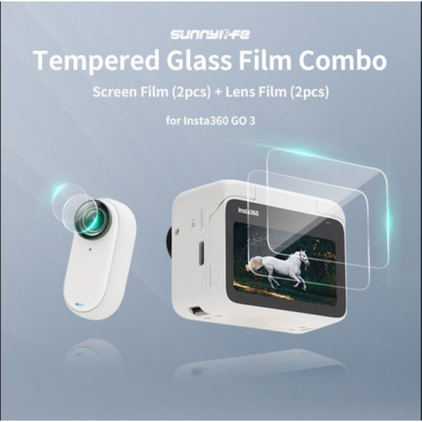 Jual Sunnylife Tempered Glass Screen Lens Protector HD for Insta360 GO ...