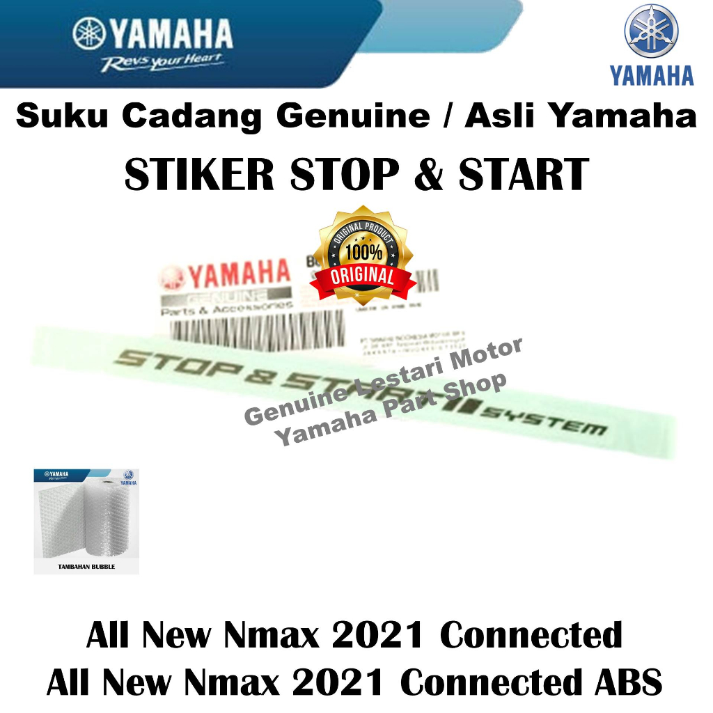Jual Stiker Stop & Start System All New N Max Nmax Silver Connected ABS ...