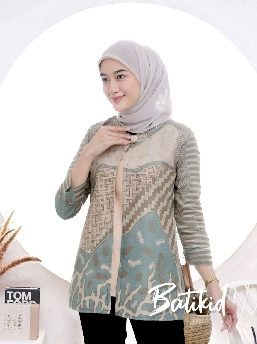 Jual Batikid - Atasan Batik Wanita Kekinian - Blouse Bolero Kombinasi ...