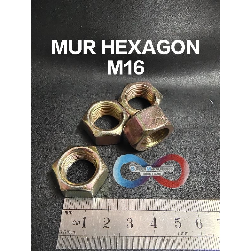 Jual Mur hexagon kuning m16 | Shopee Indonesia