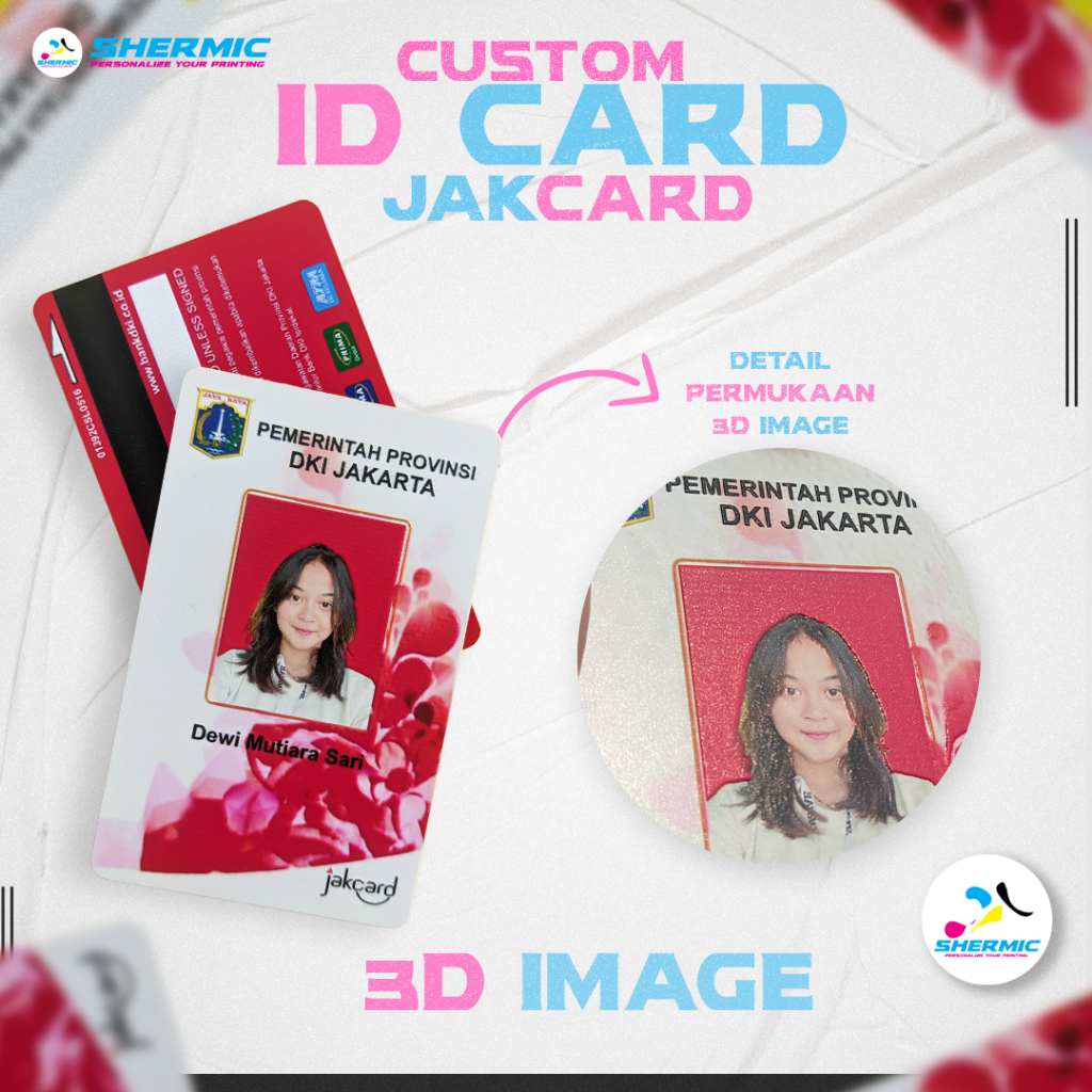 Jual Cetak Custom Print UV Desain ID CARD JakCard PNS DKI Jakarta Name ...