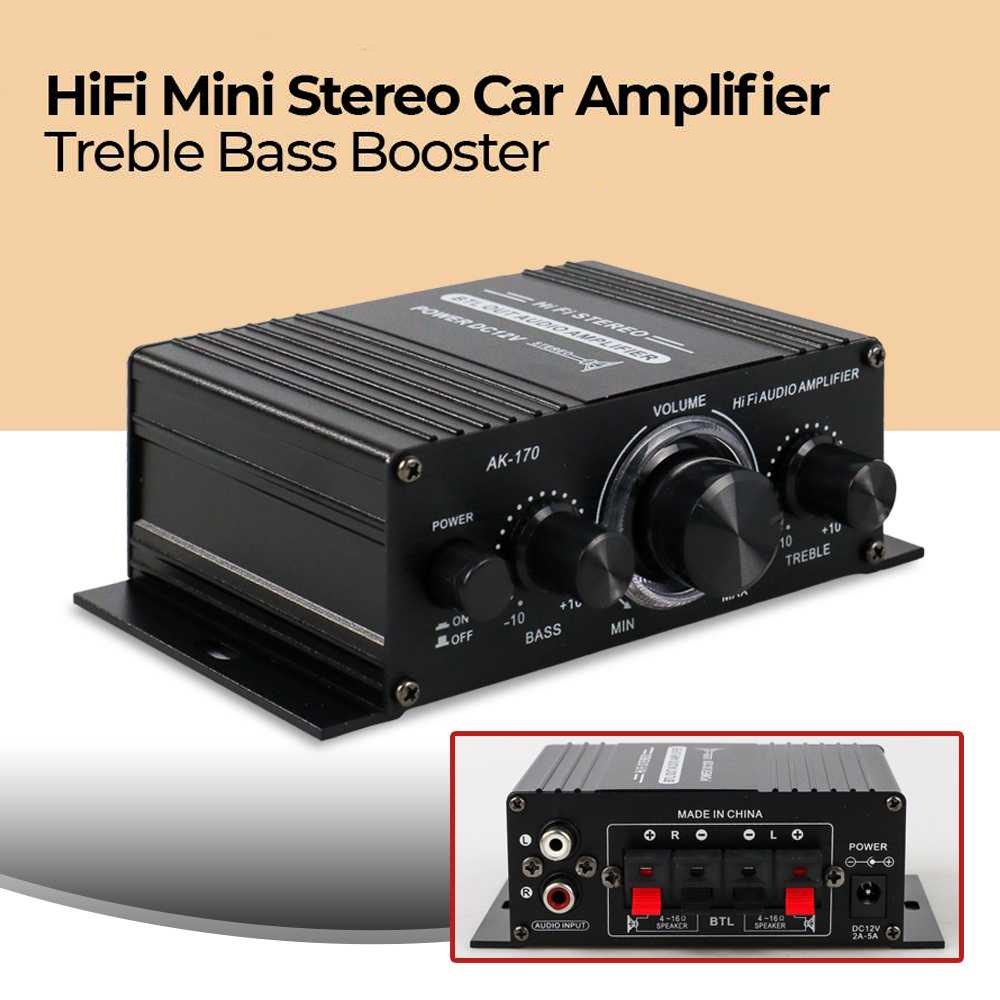 Jual audio amplifier mobil mini Hi-Fi AK-170 Treble Bass | Shopee Indonesia
