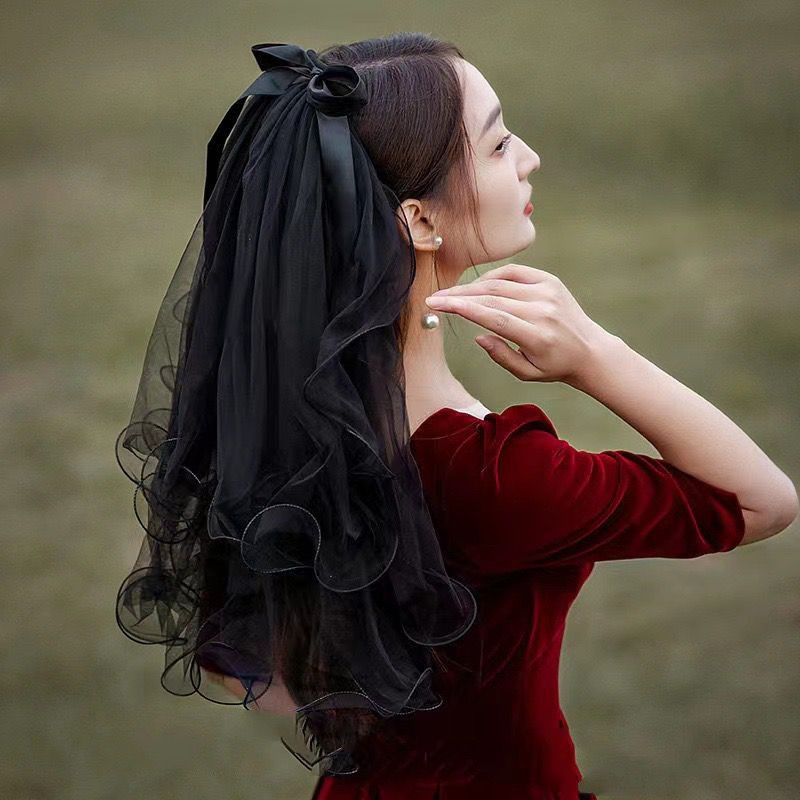 Jual VEIL SLAYER sirkam model pita putih dan hitam | Shopee Indonesia