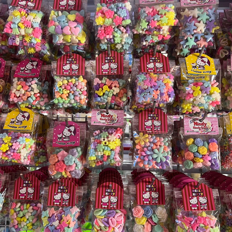 Jual Aneka Manik Warna Warni - Manik Love Mini - Manik bintang - Manik ...
