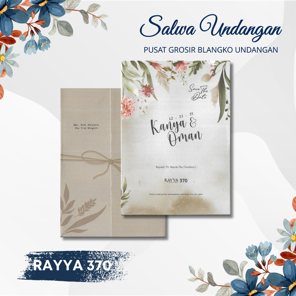 Jual Blangko Undangan Rayya 370 Harga Murah FREE File Setting | Shopee ...