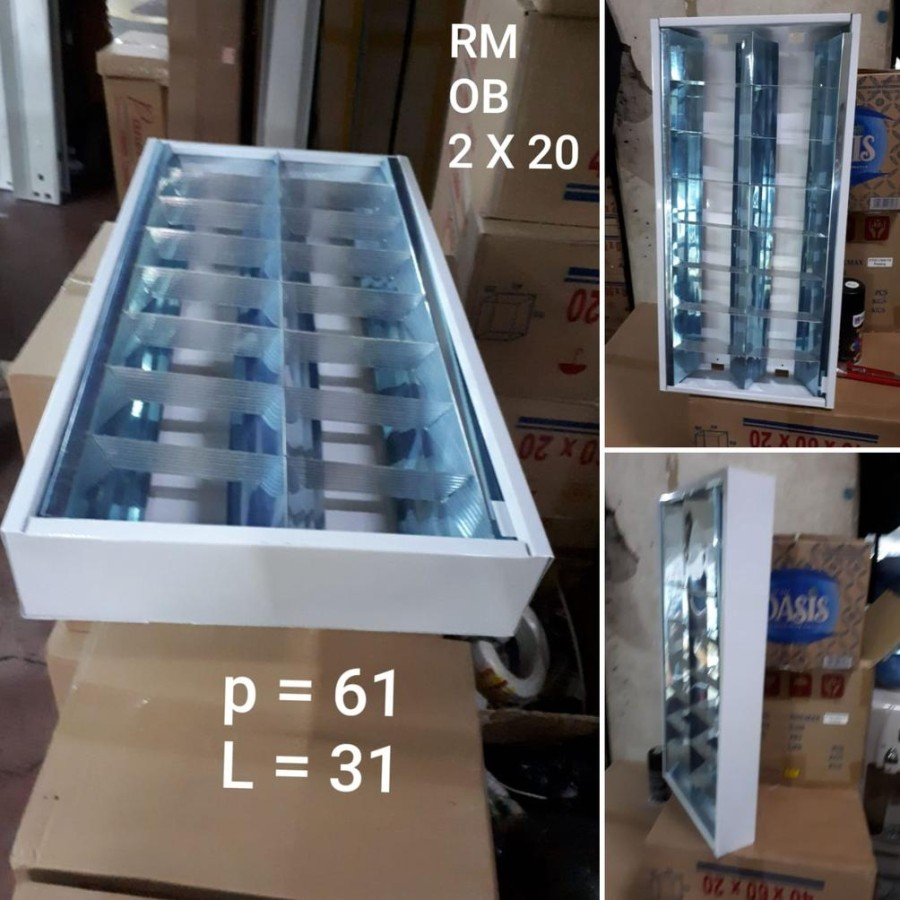 Jual kap lampu rm outbow 2x18 watt set 2x9w / 2x18w / 2x8w PHILIPS ...