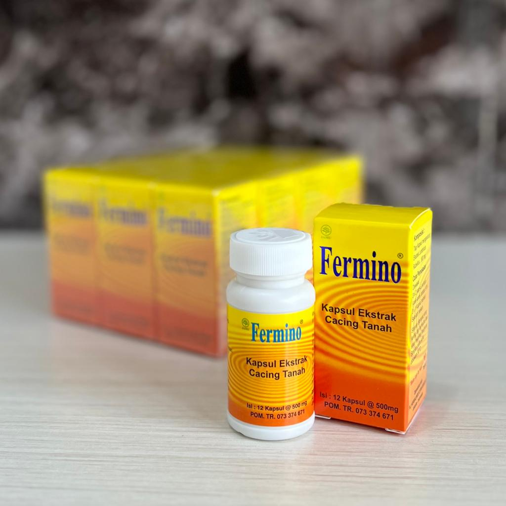 Jual Fermino Kapsul cacing tanah 12 kapsul Harga 12 botol @Rp 17.500 ...