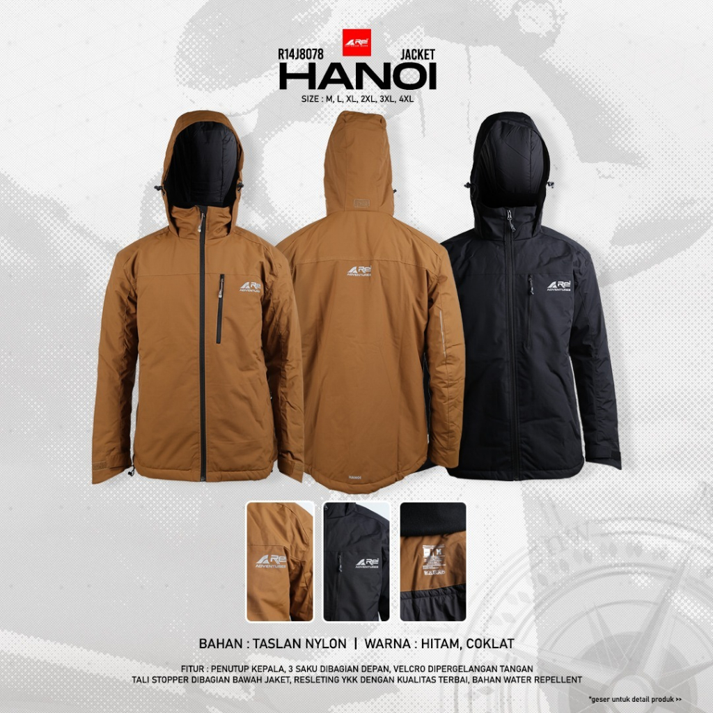 Jual Jaket Gunung Pria Hanoi Arei Outdoorgear | Shopee Indonesia