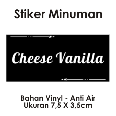Jual (TEMA TEH-KEJU) STIKER LABEL varian minuman rasa nama toping Jenis ...
