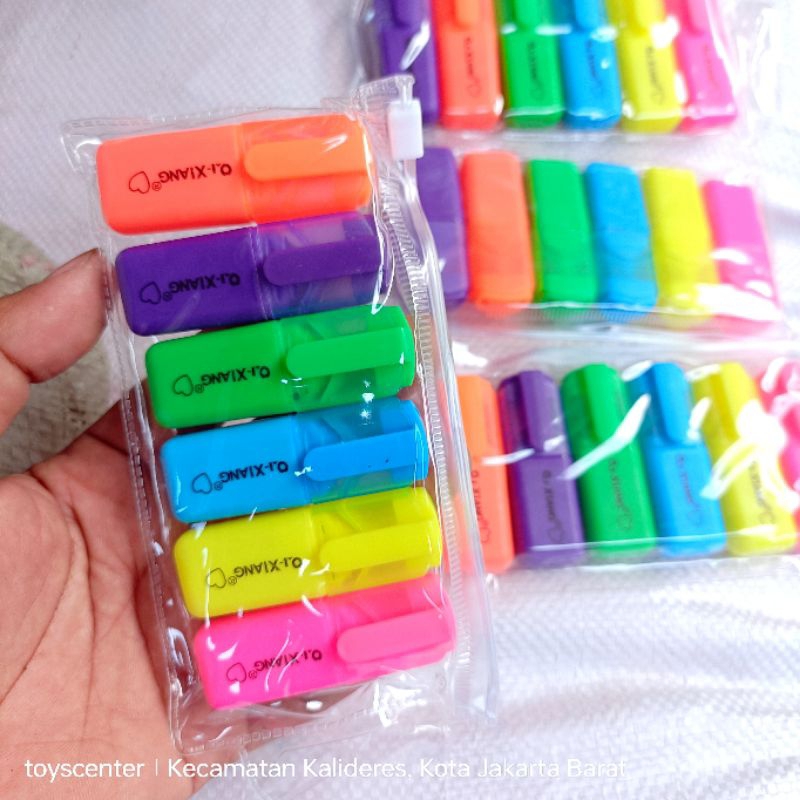 Jual 6pcs stabilo / highlighter / spidol penanda | Shopee Indonesia