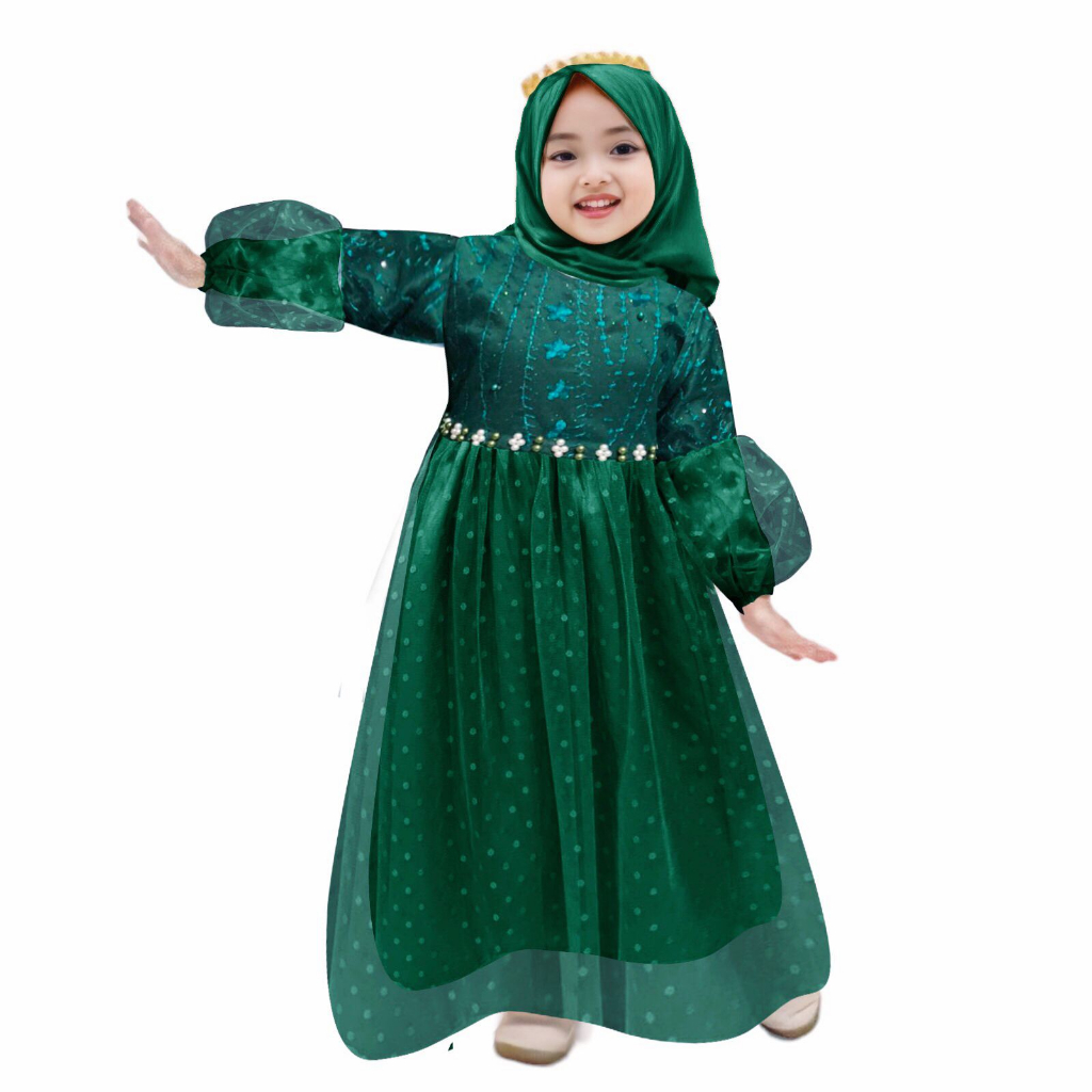 Jual Gamis anak perempuan Meliana 2-11thn / gamis brukat / baju muslim ...
