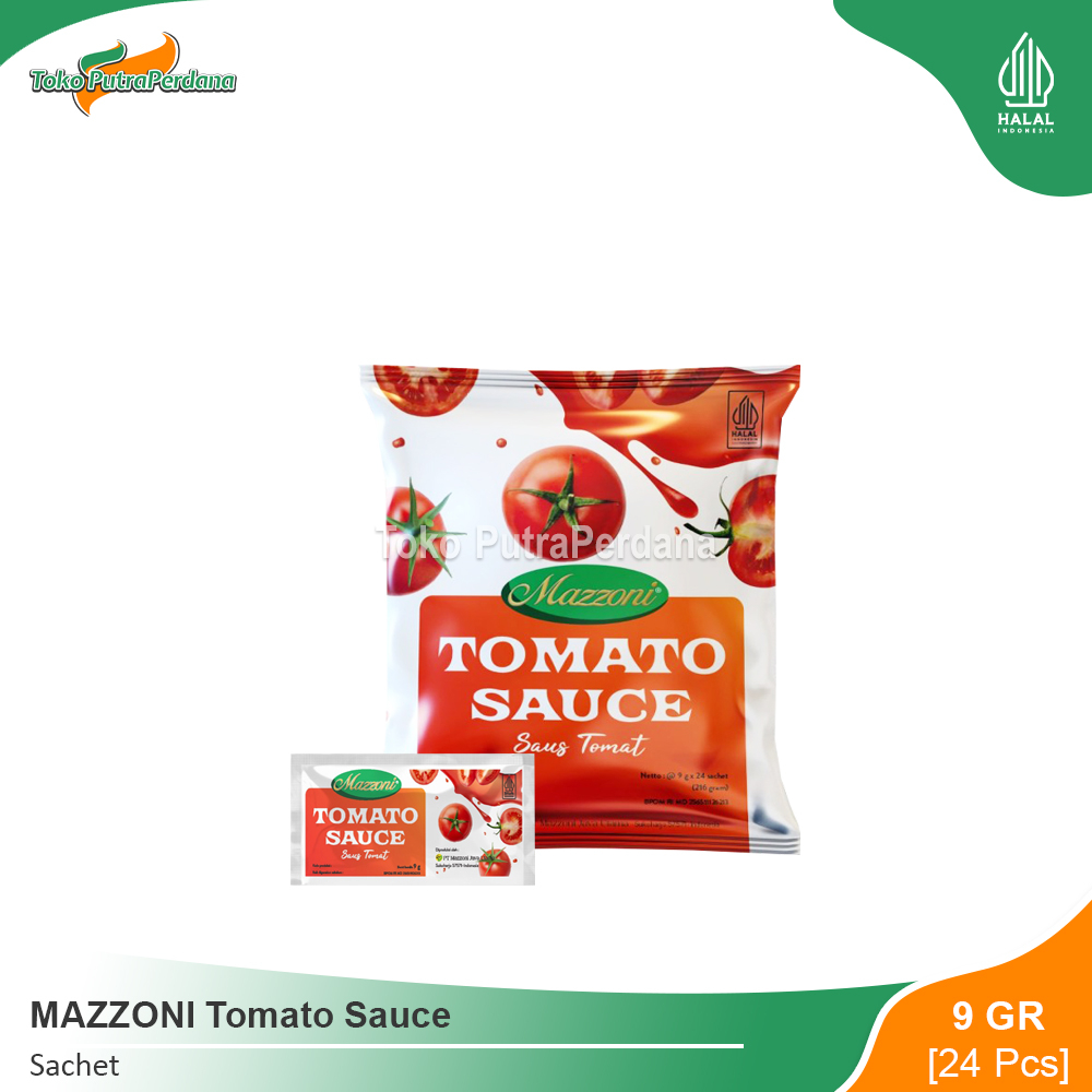 Jual MAZZONI Tomato Sauce Sachet 9gr (24 Pcs) | Shopee Indonesia