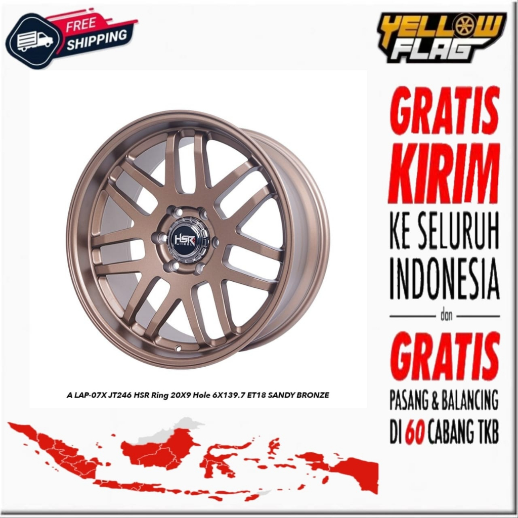 Jual Velg Mobil Offroad Ring 20 HSR A LAP-07X Lebar 9 Everest Fortuner ...