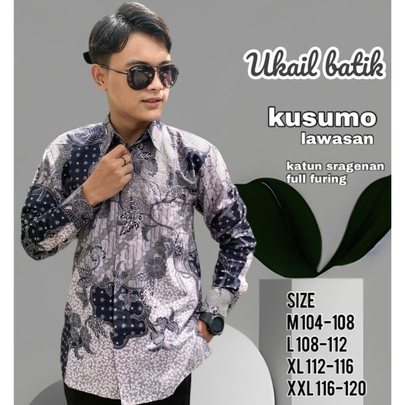 Jual Ukail Kemeja Batik Pria Lengan Panjang Premium Lapis Furing Motif ...