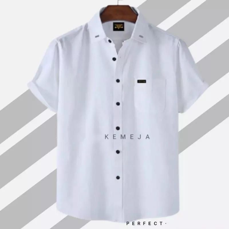 Jual Kemeja Polos Pria Lengan Pendek Distro Premium M sampai XXXL | Shopee Indonesia