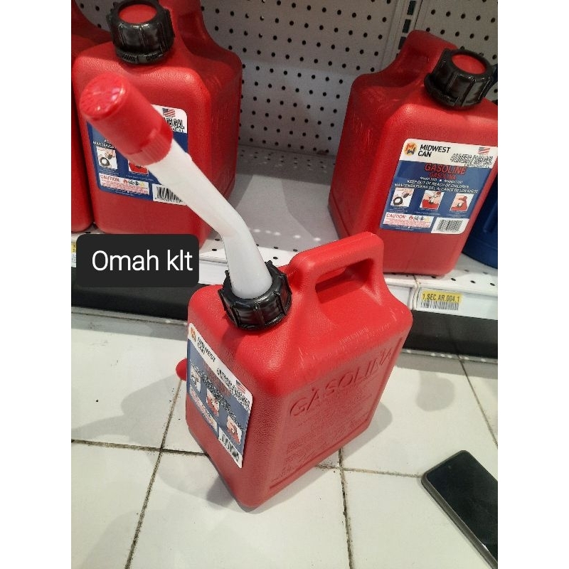 Jual midwest jerigen bensin bahan bakar hdpe 4 liter jerry can made in ...