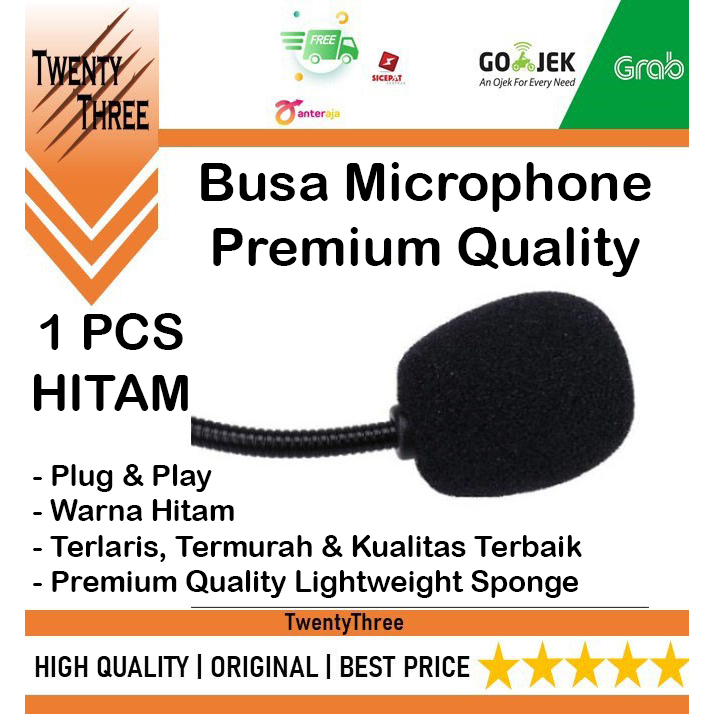 Jual Busa Mic Foam Mic Busa Microphone Gaming Cover Mic Headset Clip On ...