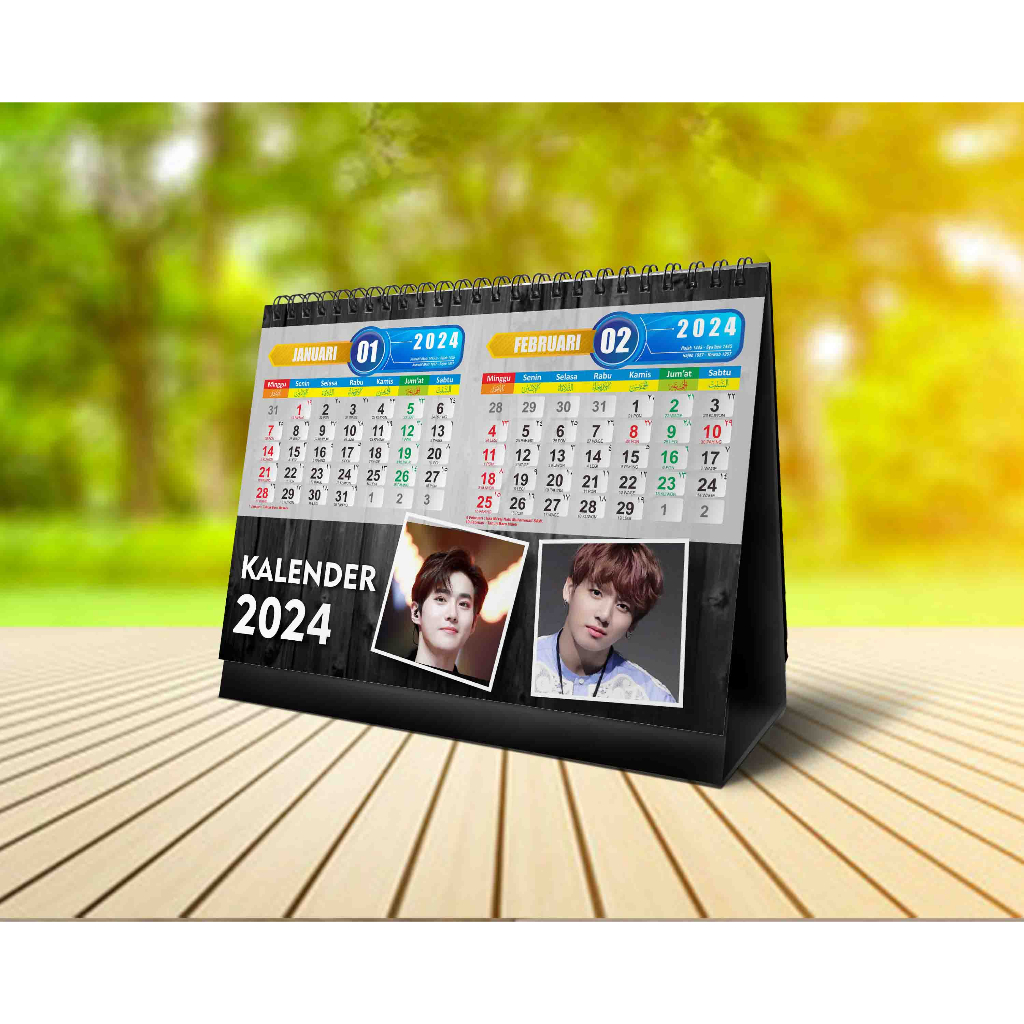 Jual kalender duduk | kalender meja | kalender 2024 | kalender custom ...