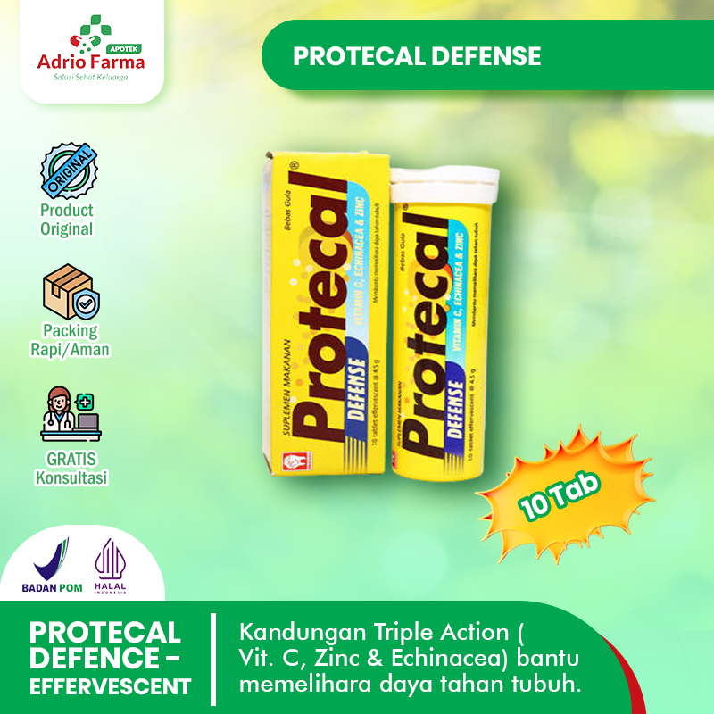 Jual PROTECAL - DEFENSE EFFERVESCENT Tube Isi 10 Tablet - MULTIVITAMIN ...