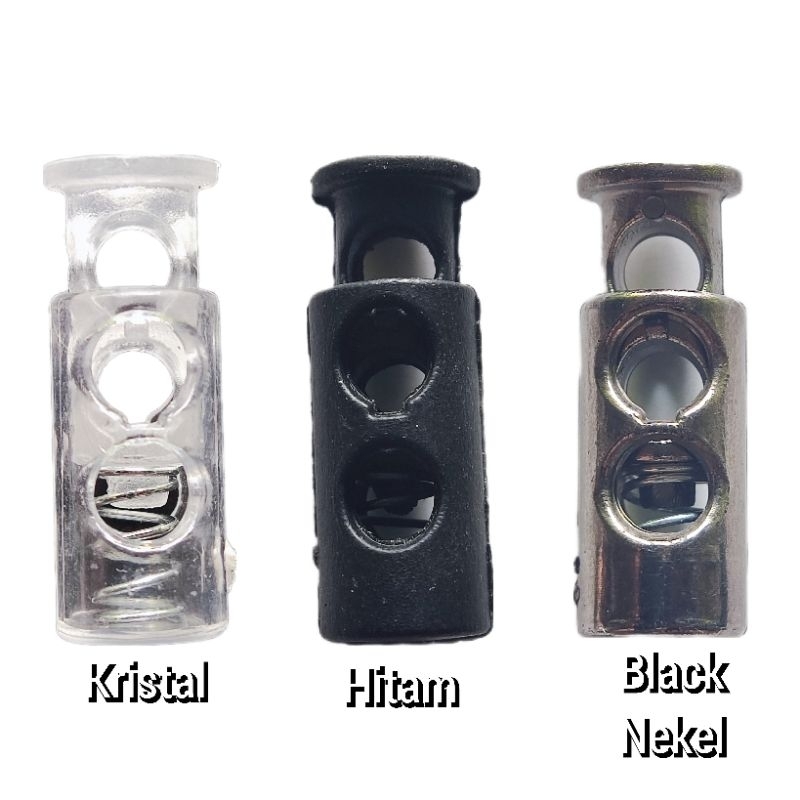 Jual stopper tali botol lobang 2 hitam 100pcs | Shopee Indonesia